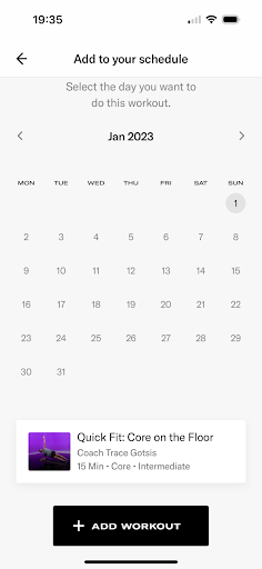 Schedule Your Workout Routine on the Tonal App