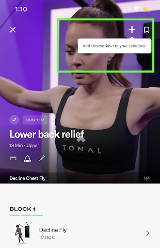 Schedule Your Workout Routine on the Tonal App