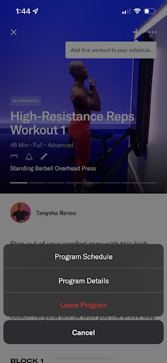 Schedule Your Workout Routine on the Tonal App