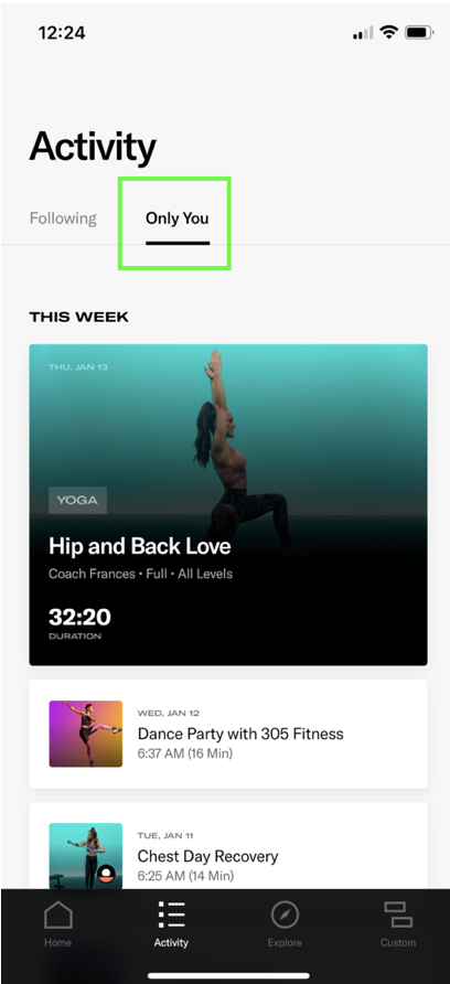 Share Workout Stats from the Tonal Mobile App