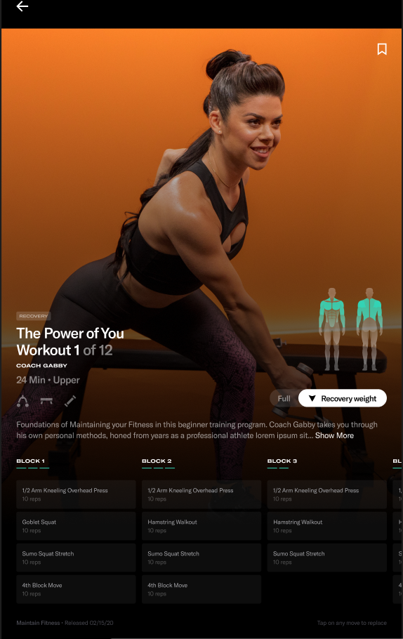 Muscle Recovery on Tonal